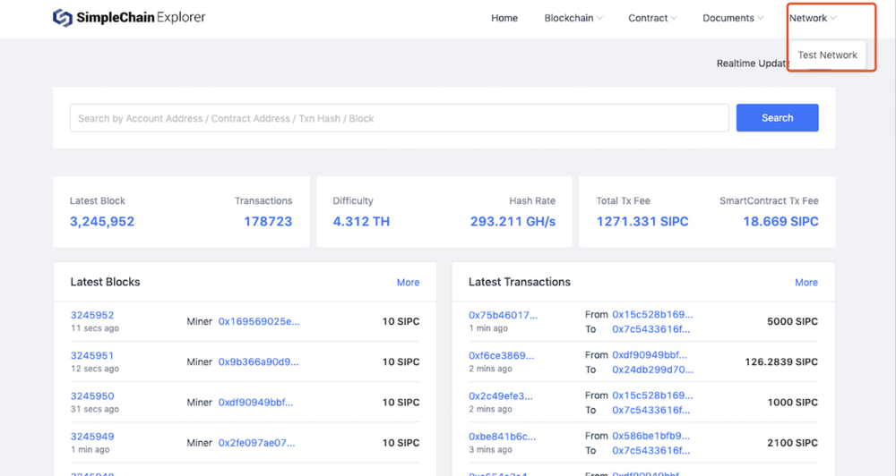 Explore · Simplechain Documentation